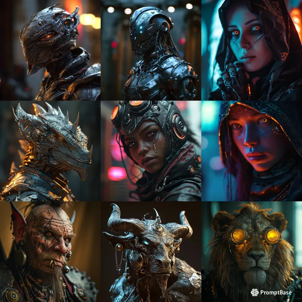 Cyberpunk DnD Character Design Midjourney Prompt | PromptBase