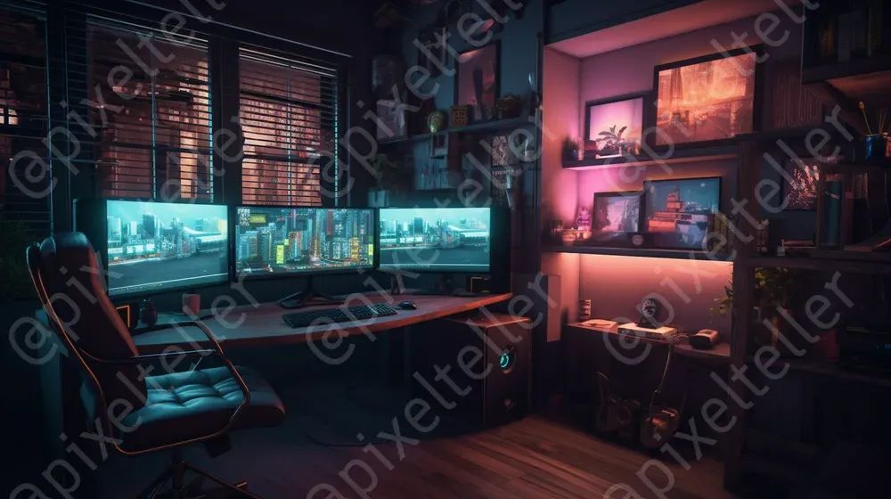 Innovative Gaming Room Inspirations Midjourney Prompt | PromptBase