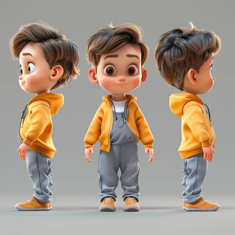 3D Character Turnaround Concepts Midjourney Prompt | PromptBase