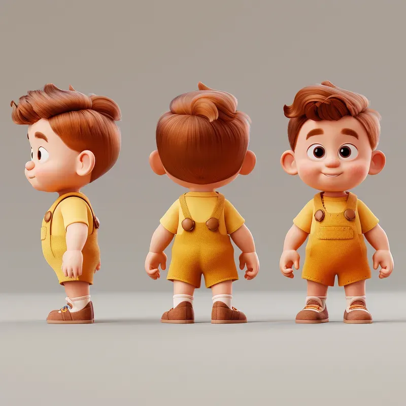 3D Character Turnaround Concepts Midjourney Prompt | PromptBase