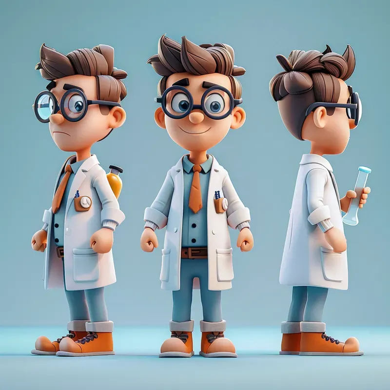 3D Character Turnaround Concepts Midjourney Prompt | PromptBase