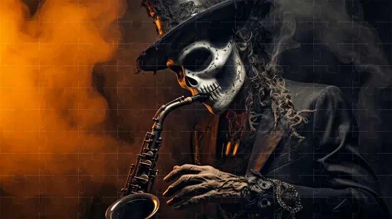 Skeleton Rock Band Series Midjourney Prompt | PromptBase