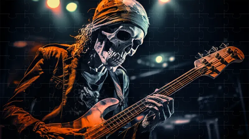 Skeleton Rock Band Series Midjourney Prompt | PromptBase