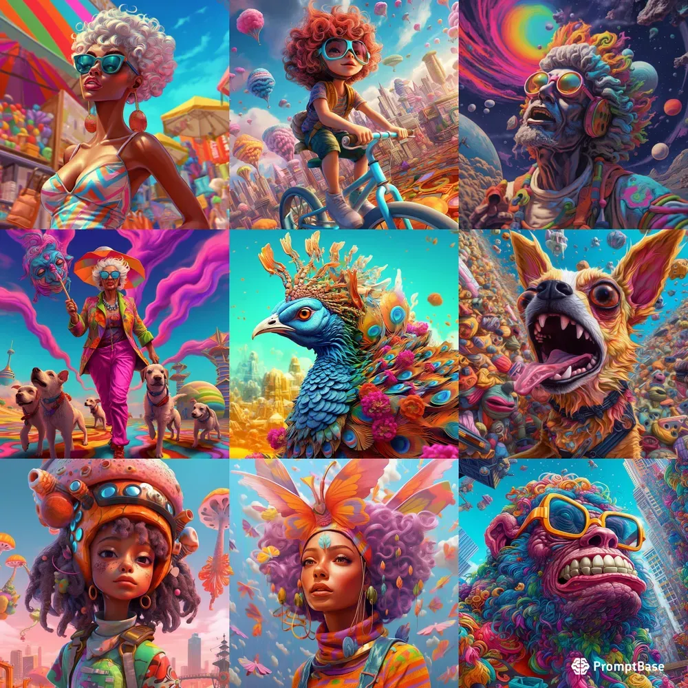 Funk Art Illustrations Midjourney Prompt | PromptBase