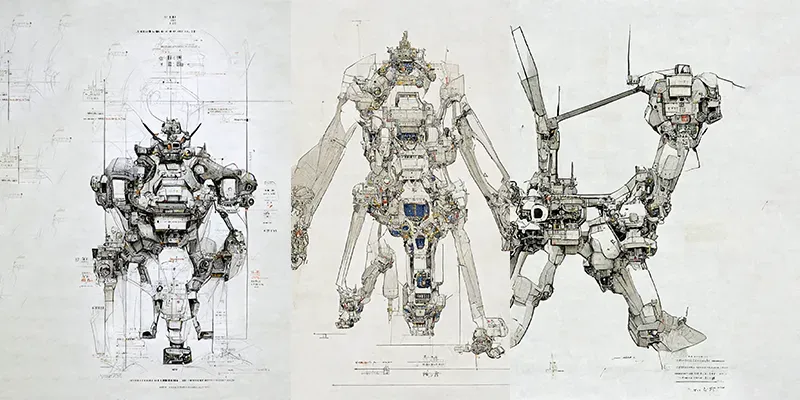 Mecha Blueprint Midjourney Prompt | PromptBase Mecha Blueprint Midjourney Prompt | PromptBase