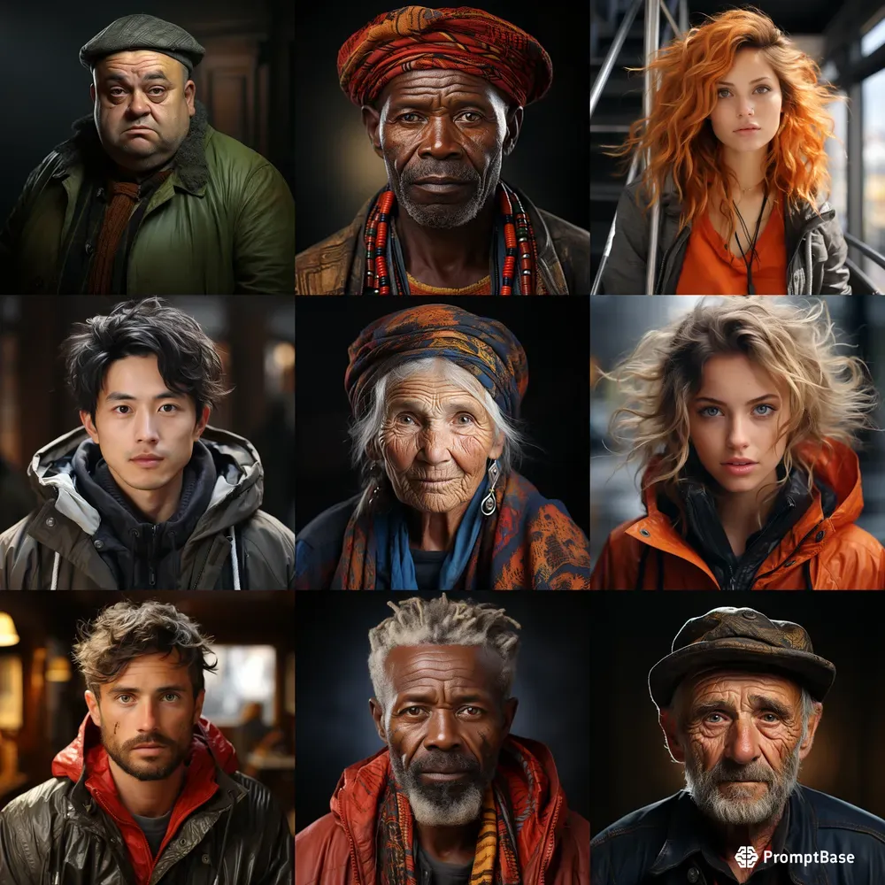 Super Realistic People Portraits Midjourney Prompt | PromptBase