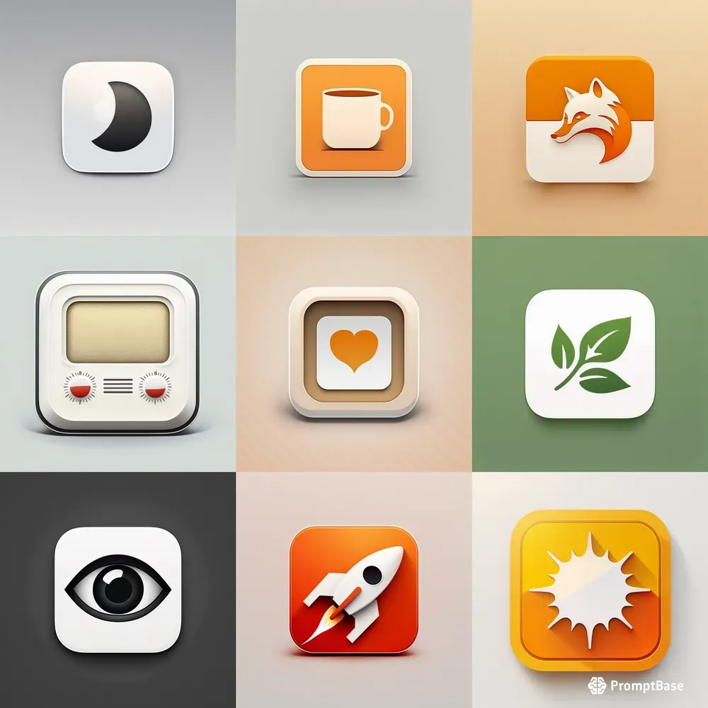 Customizable Ios App Logos Midjourney Prompt | PromptBase