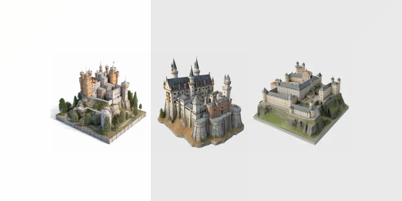 3D Isometric Castles Worldwide Midjourney Prompt | PromptBase