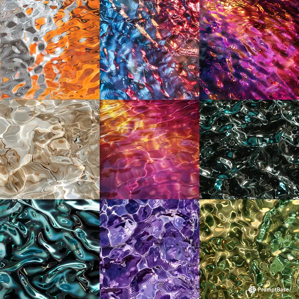 Water Reflections Color Patterns Midjourney Prompt | PromptBase