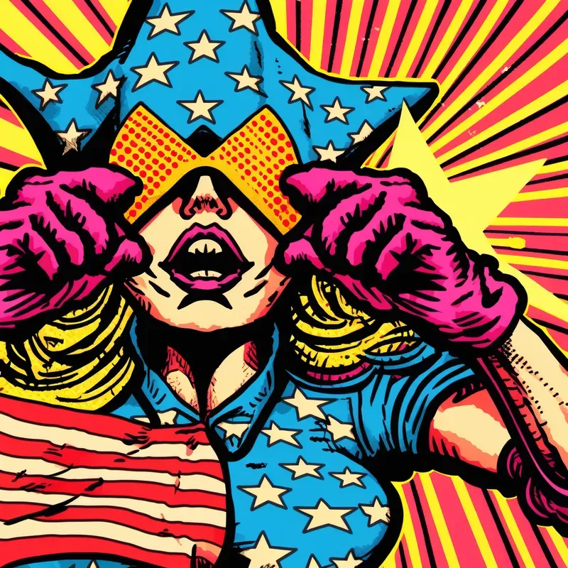 Pop Retro American Comic Style Midjourney Prompt | PromptBase