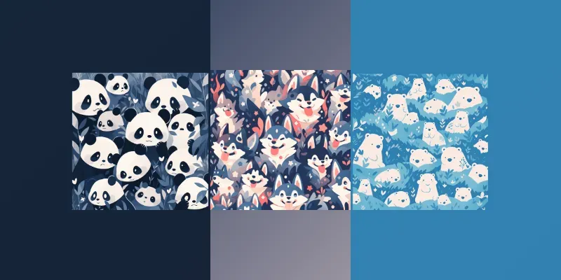 Cute Animal Minimalism Patterns Midjourney Prompt | PromptBase