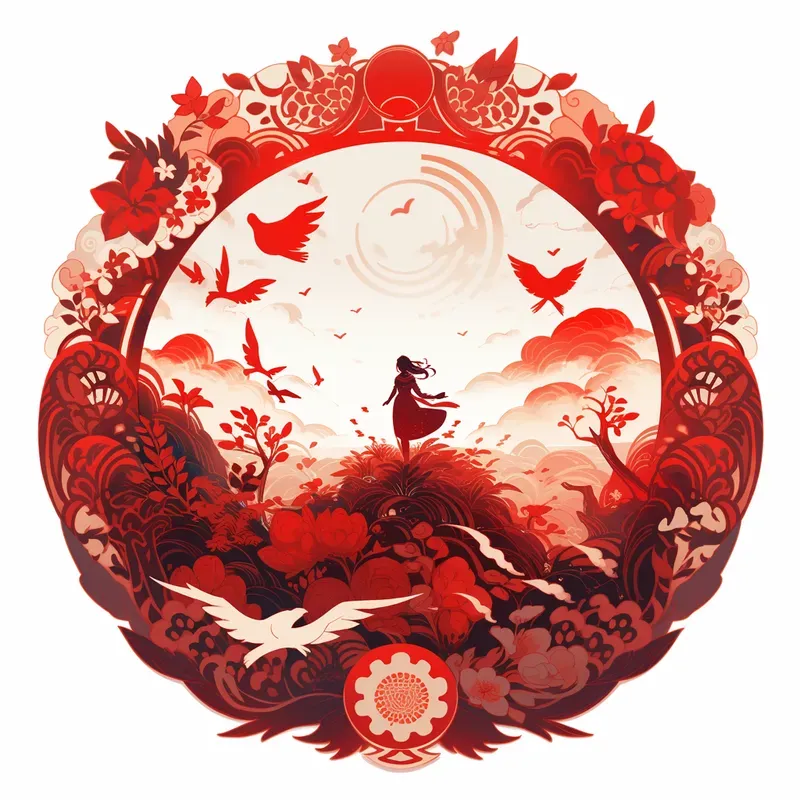 Chinese Papercut Illustrations Midjourney Prompt | PromptBase