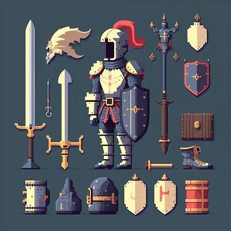 Pixel Art Medieval Midjourney Prompt | PromptBase