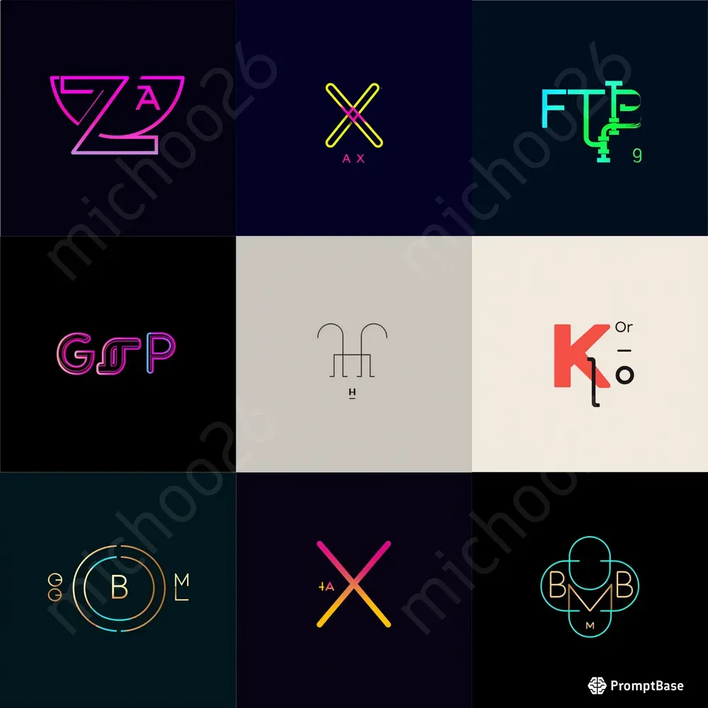 Letter Inspired Favicons Midjourney Prompt | PromptBase