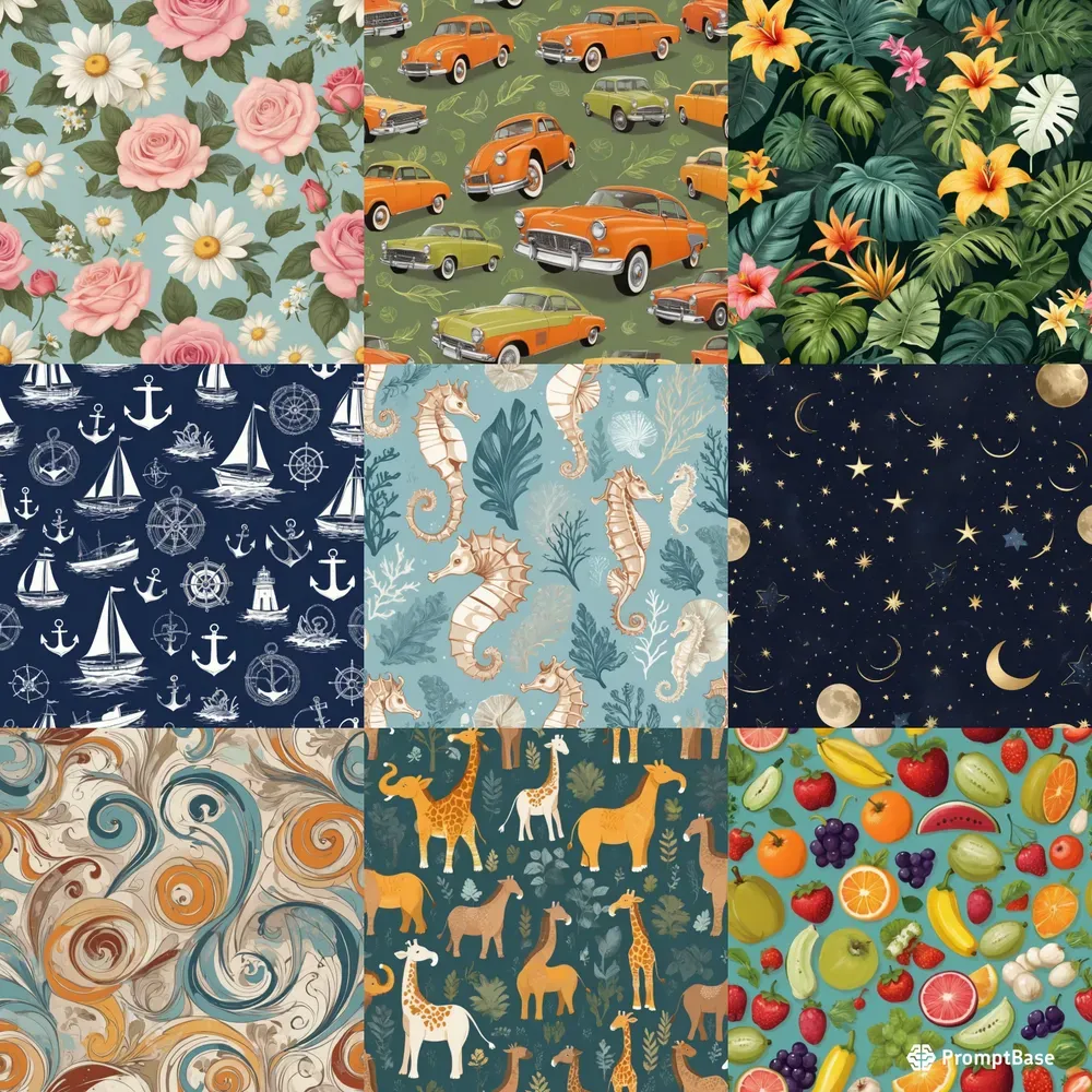 Seamless Patterns For Various Themes Leonardo Ai Prompt | PromptBase