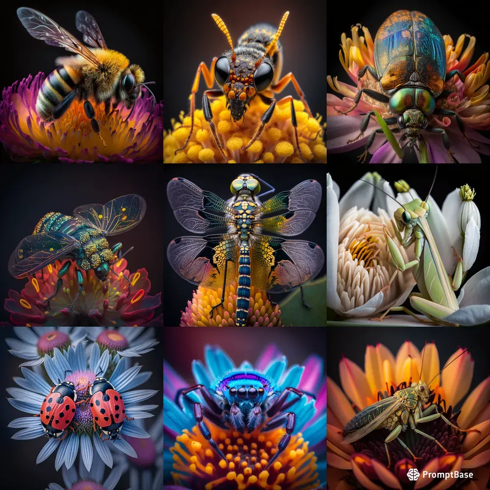 Macro Lens Insect Photography Midjourney Prompt | PromptBase