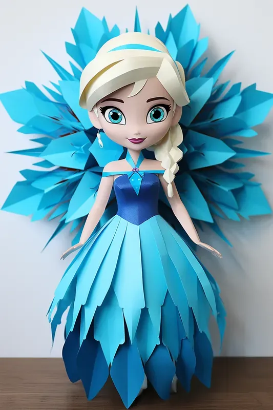 Papercraft Disney Princesses Midjourney Prompt | PromptBase