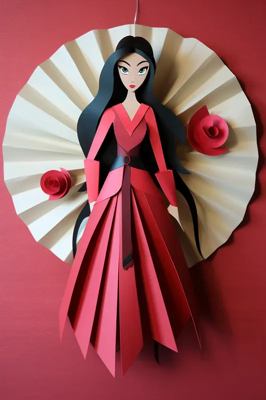 Papercraft Disney Princesses Midjourney Prompt | PromptBase