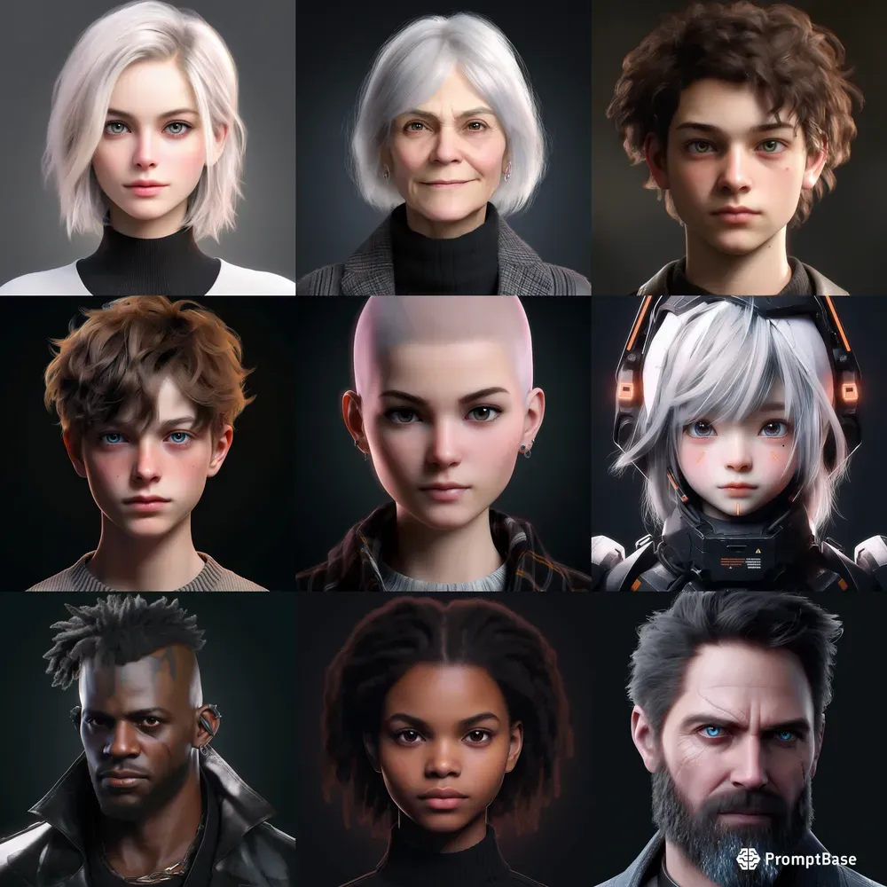 Hyperrealistic NFT Characters Headshots Midjourney Prompt | PromptBase