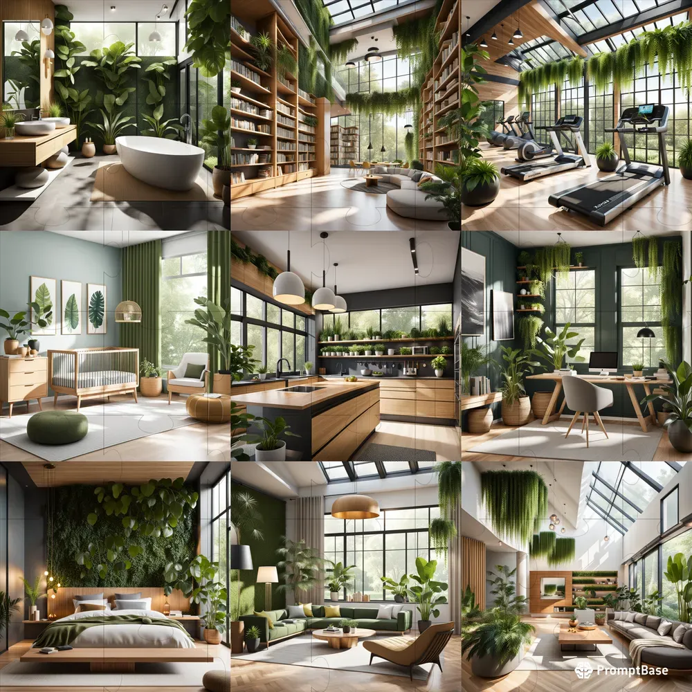 Biophilic Interiors Designs Stable Diffusion Prompt | PromptBase