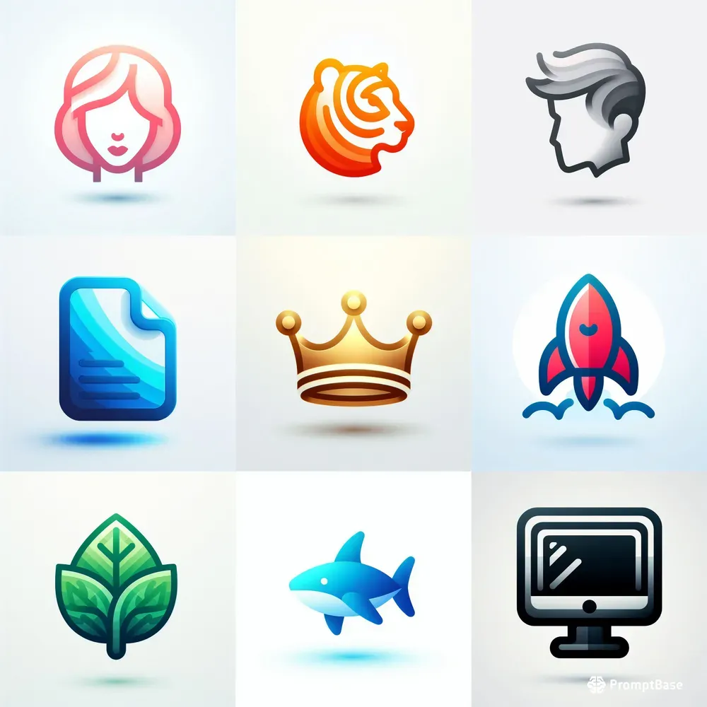 Color Gradient Icons DALL·E Prompt | PromptBase