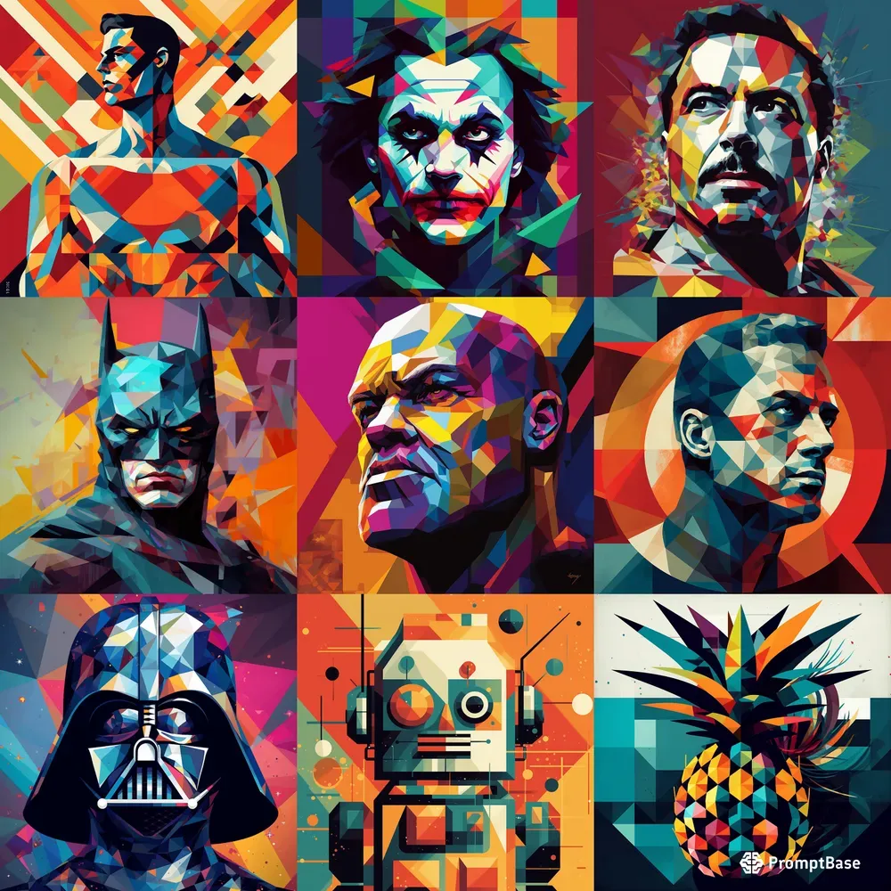Geometric Pop Art Artworks Midjourney Prompt | PromptBase