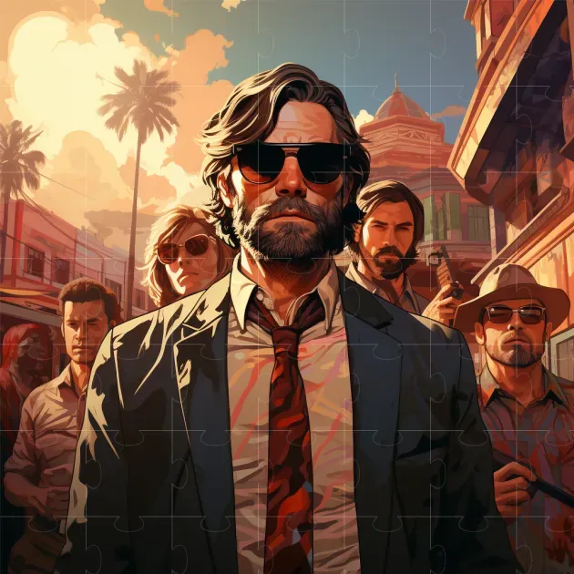 Grand Theft Auto Illustrations Midjourney Prompt | PromptBase