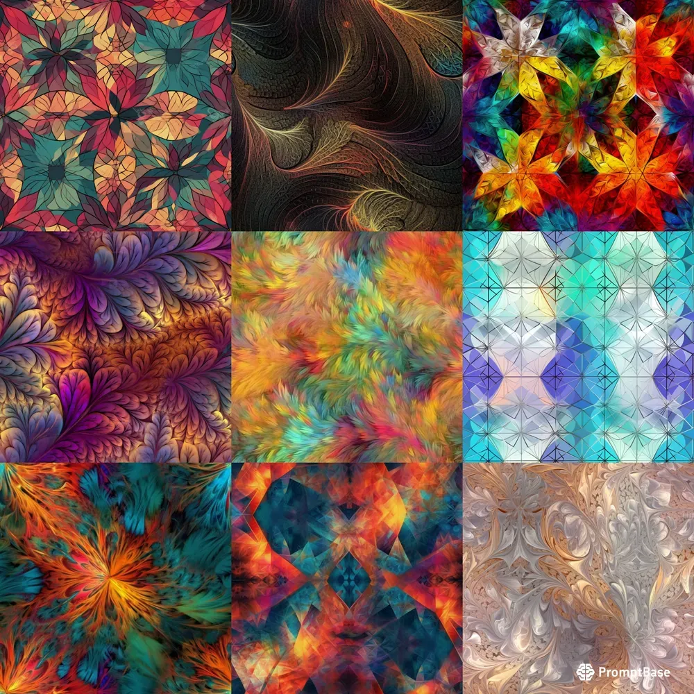 Seamless Fractal Tile Patterns Midjourney Prompt | PromptBase