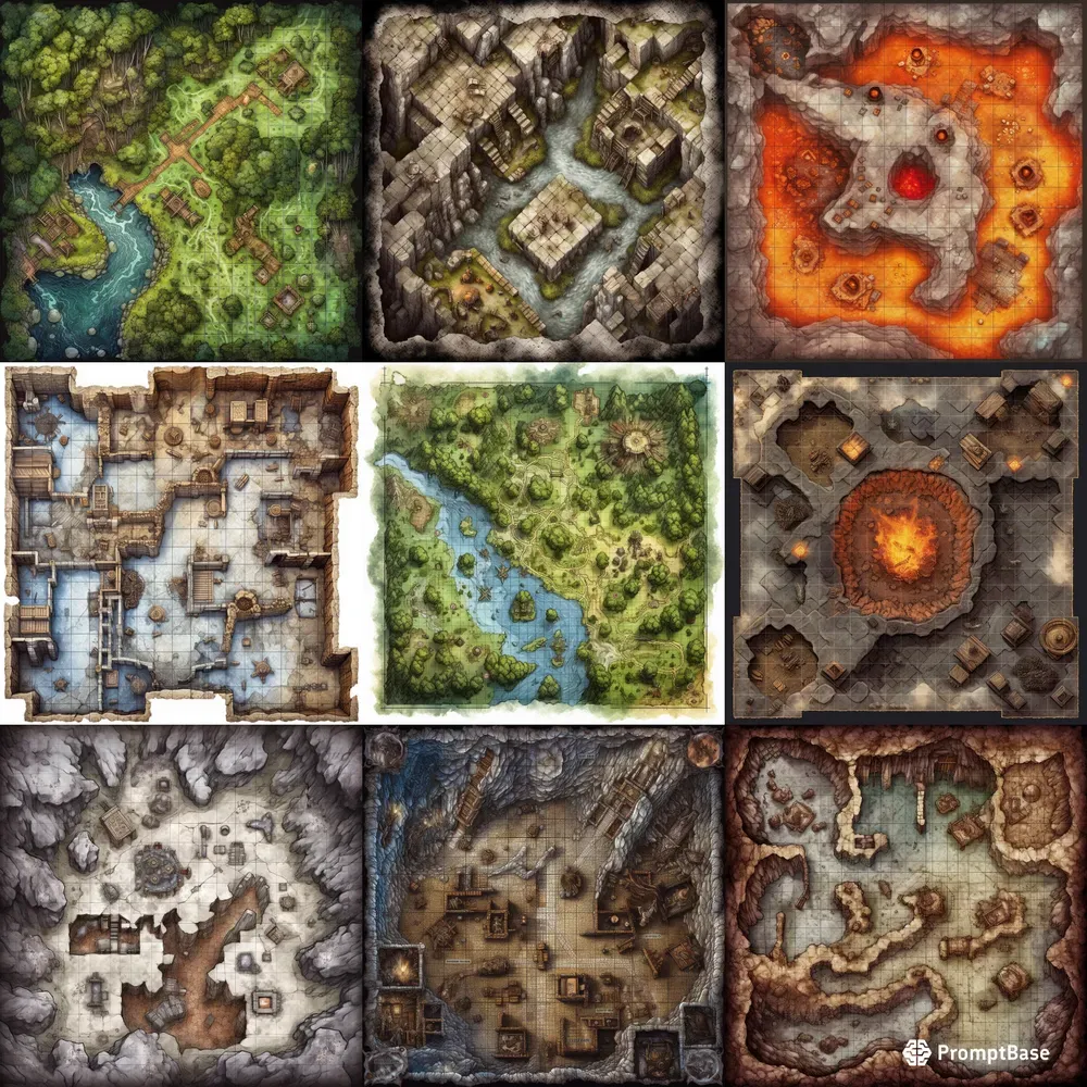 Tabletop Maps Midjourney Prompt | PromptBase