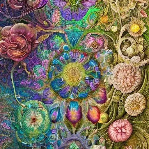 Psychedelic Flower Wallpapers Stable Diffusion Prompt | PromptBase