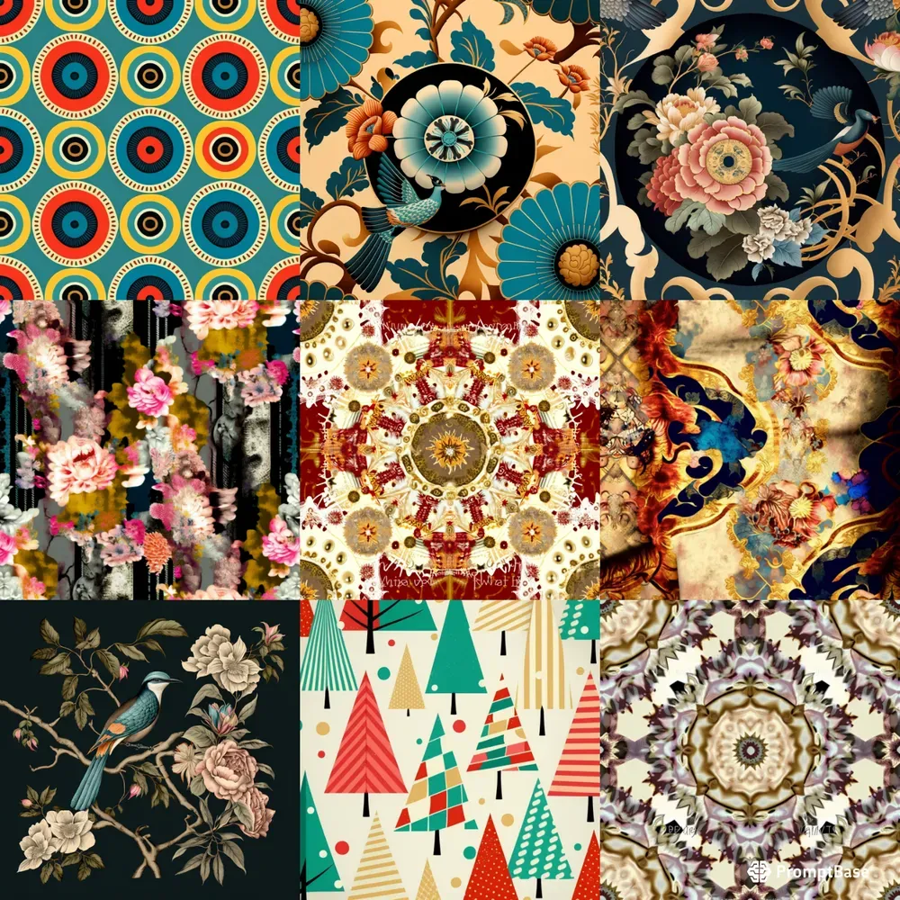 Printable Fabric Patterns Midjourney Prompt | PromptBase