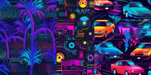 Neon Patterns Midjourney Prompt | PromptBase