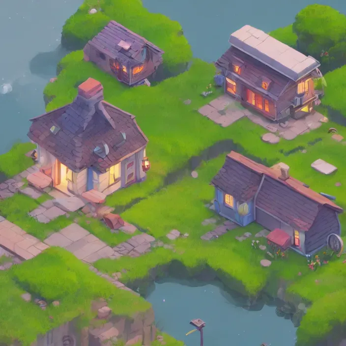 Video Game Houses Stable Diffusion Prompt | PromptBase