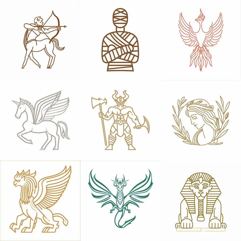 Simple Line Drawing Greek Artwork Midjourney Prompt | PromptBase