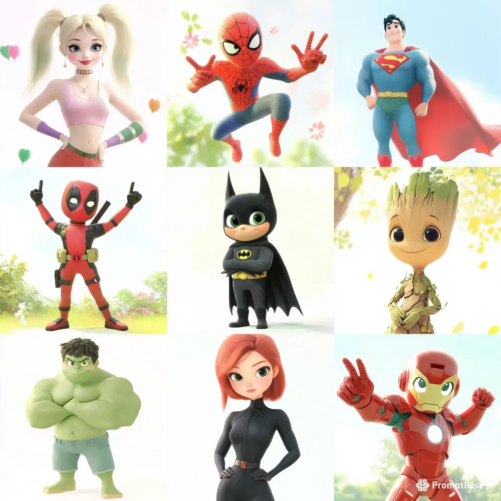 Hyper Detailed Comic Heroes Midjourney Prompt | PromptBase