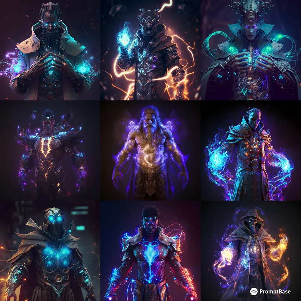 Futuristic Wizard Avatars Midjourney Prompt | PromptBase