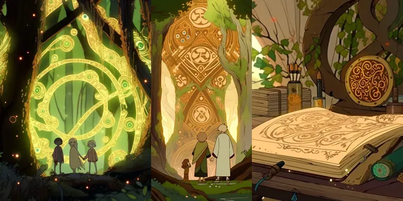 Celtic 2D Animation Stills Midjourney Prompt | PromptBase