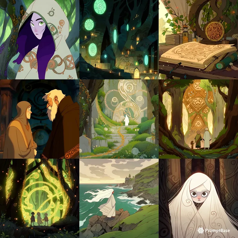 Celtic 2D Animation Stills Midjourney Prompt | PromptBase