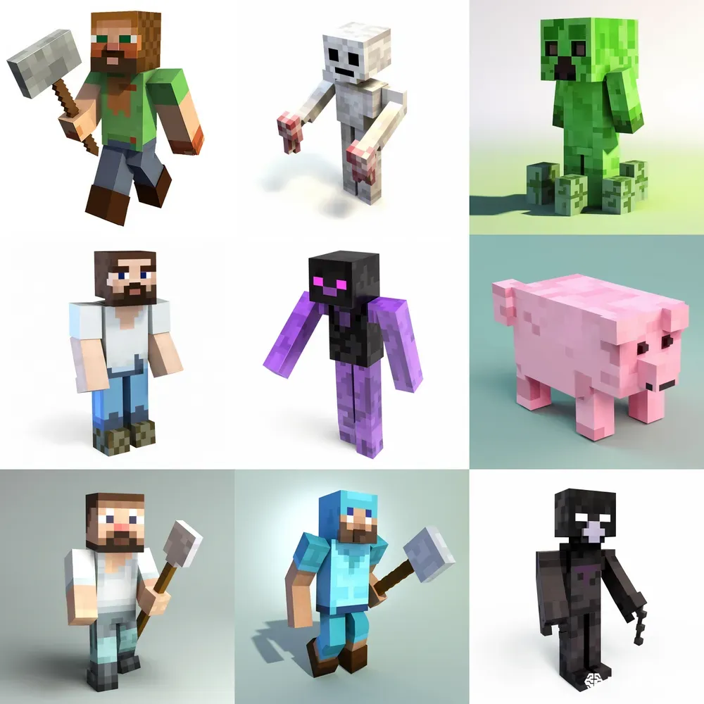 Minecraft Characters Midjourney Prompt | PromptBase