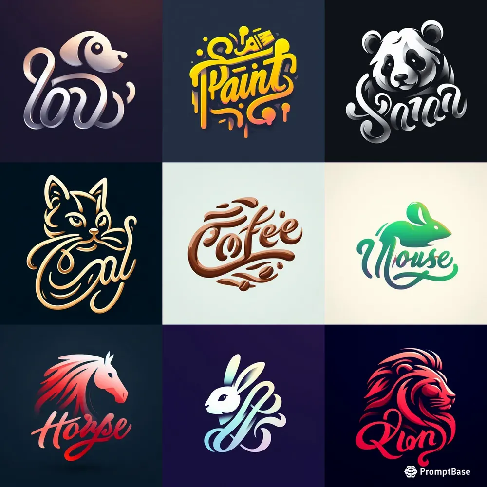 Logos Asymmetrical DALL·E Prompt | PromptBase