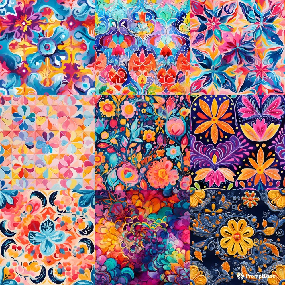 Acrylic Tile Paintings Midjourney Prompt | PromptBase