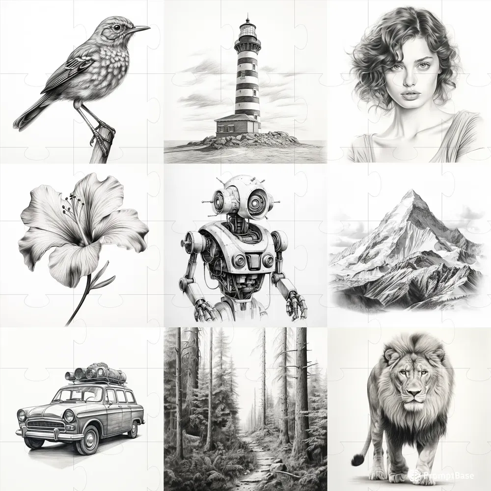 Pencil Drawings Midjourney Prompt | PromptBase