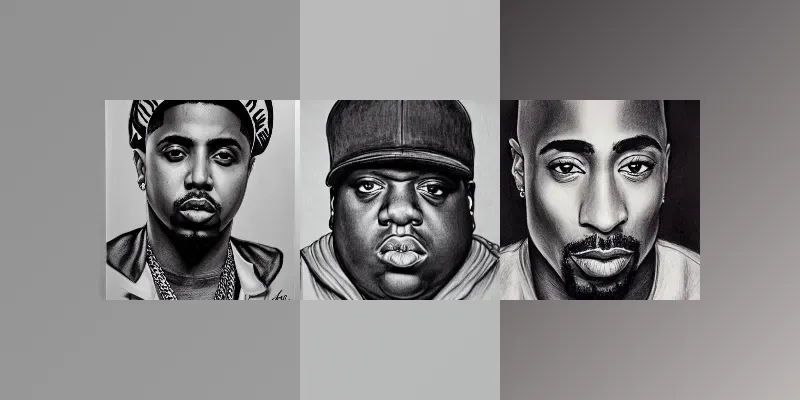 Rappers Hand Portraits Stable Diffusion Prompt | PromptBase