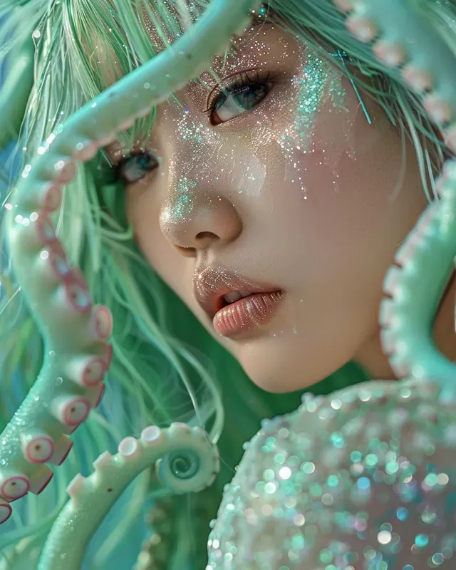 Dream Elegance Enchanted Octopuses Midjourney Prompt | PromptBase