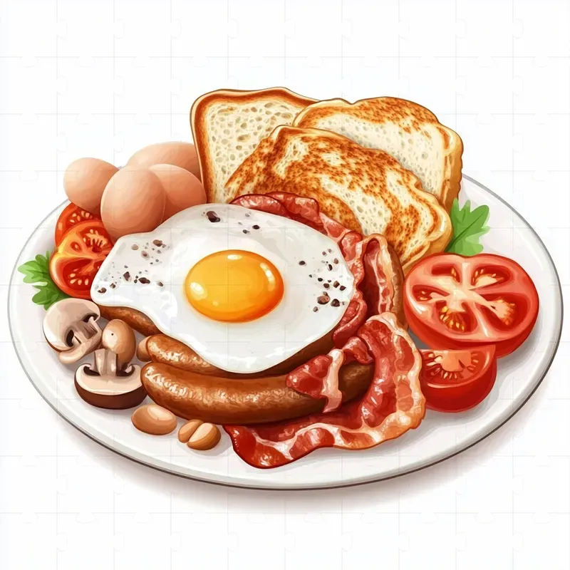 Breakfast Illustration Cartoon Vectors Midjourney Prompt | PromptBase