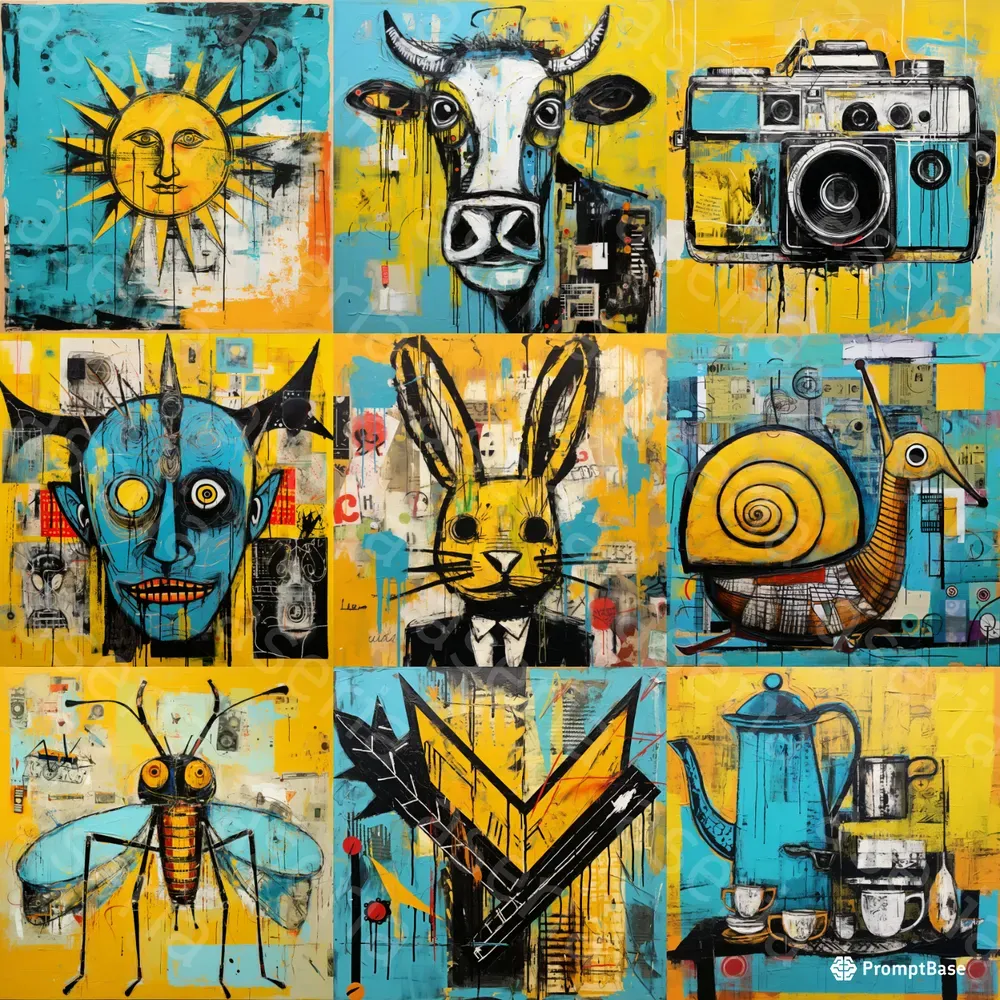 Postmodern Collages Midjourney Prompt | PromptBase