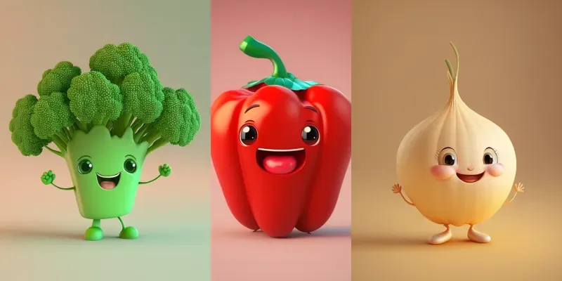 Cartoon Vegetables Chibi Style Midjourney Prompt | PromptBase