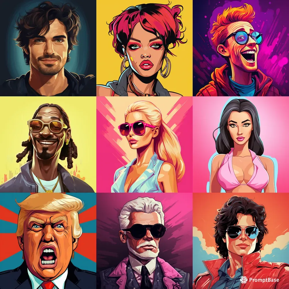 Pop Art Characters For Game Creators Midjourney Prompt | PromptBase