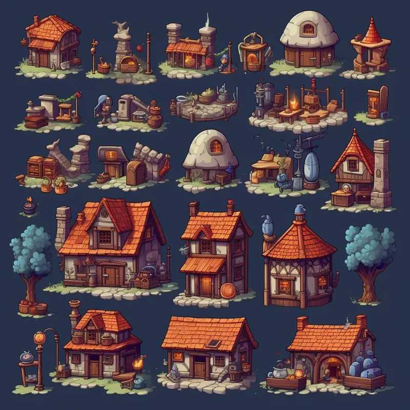 Game Asset Sheets Midjourney Prompt | PromptBase