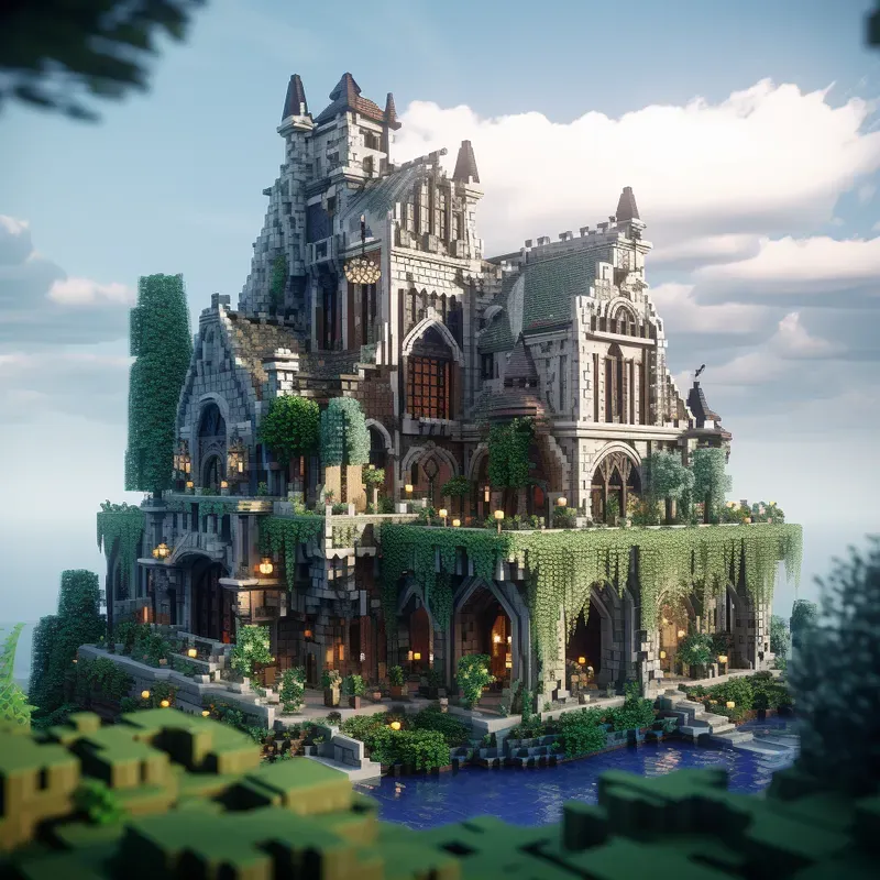 Minecraft Buildings Midjourney Prompt | PromptBase